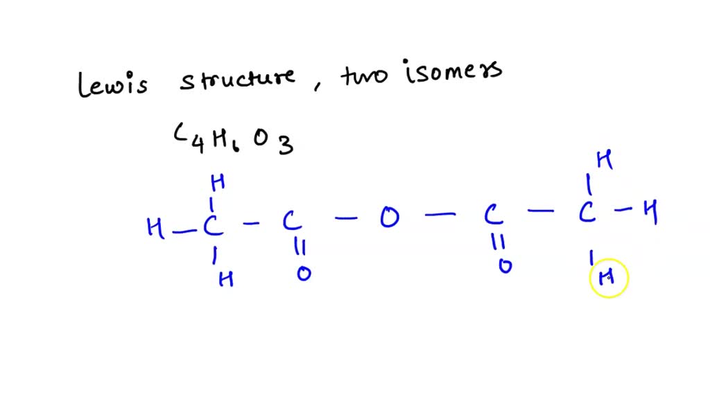 SOLVED: Draw Lewis structures for two different isomers with the ...