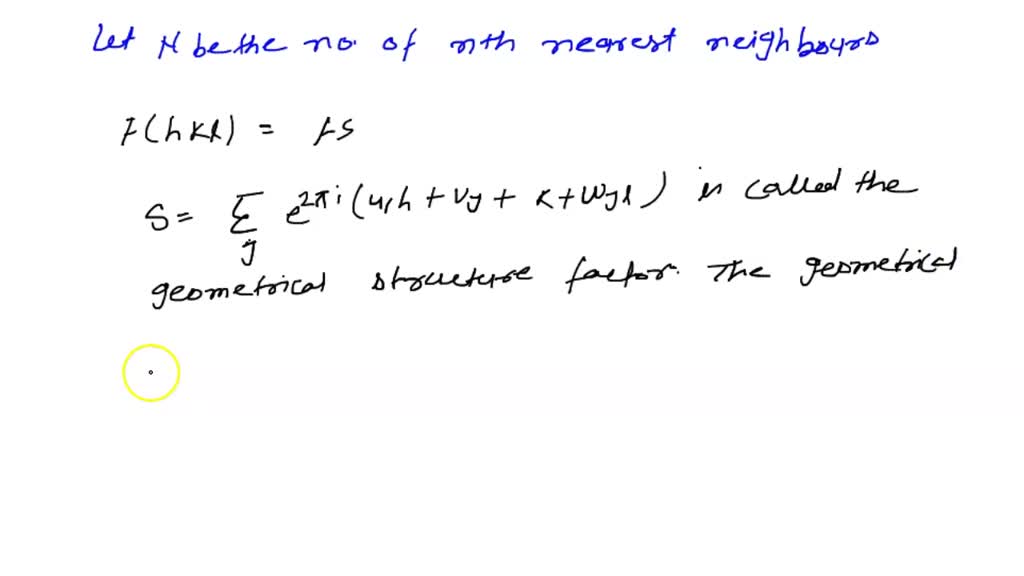 SOLVED: Let Nn be the number of n th nearest neighbors of a given ...