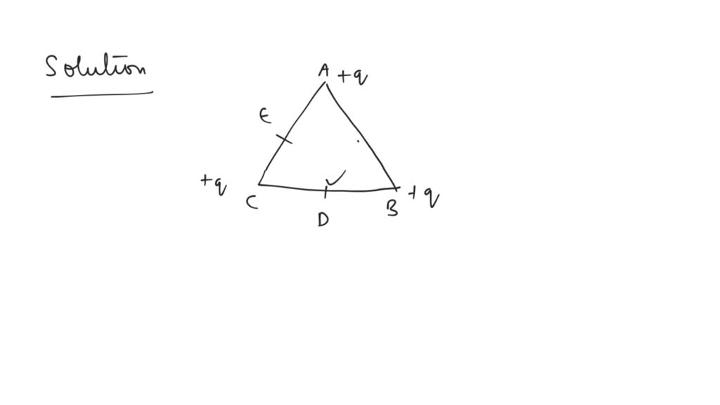 SOLVED: Three charges, each +q, are placed at the corners of an ...