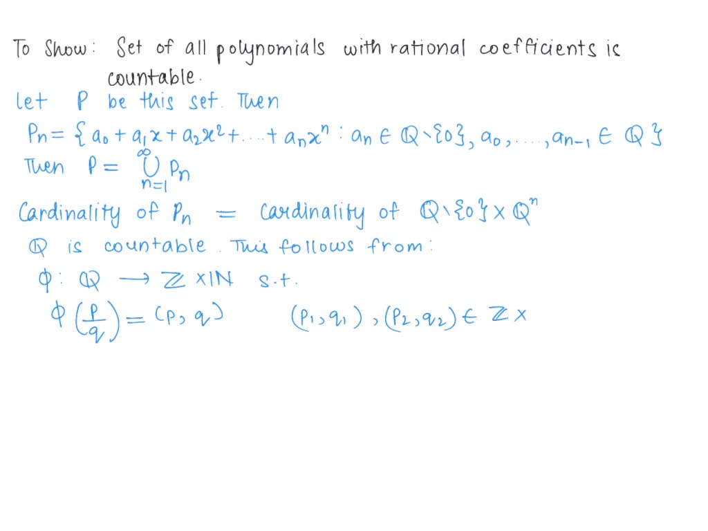 SOLVED: Show that the set Q[pi] of all real numbers that can be ...