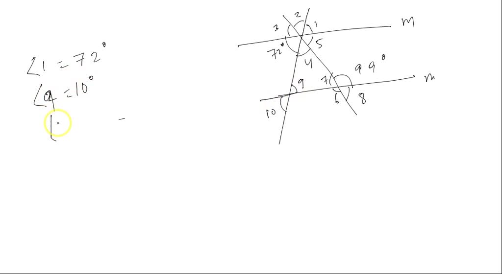 SOLVED: In this exercise, lines m and n are parallel. Find the measure of each numbered angle. K ...