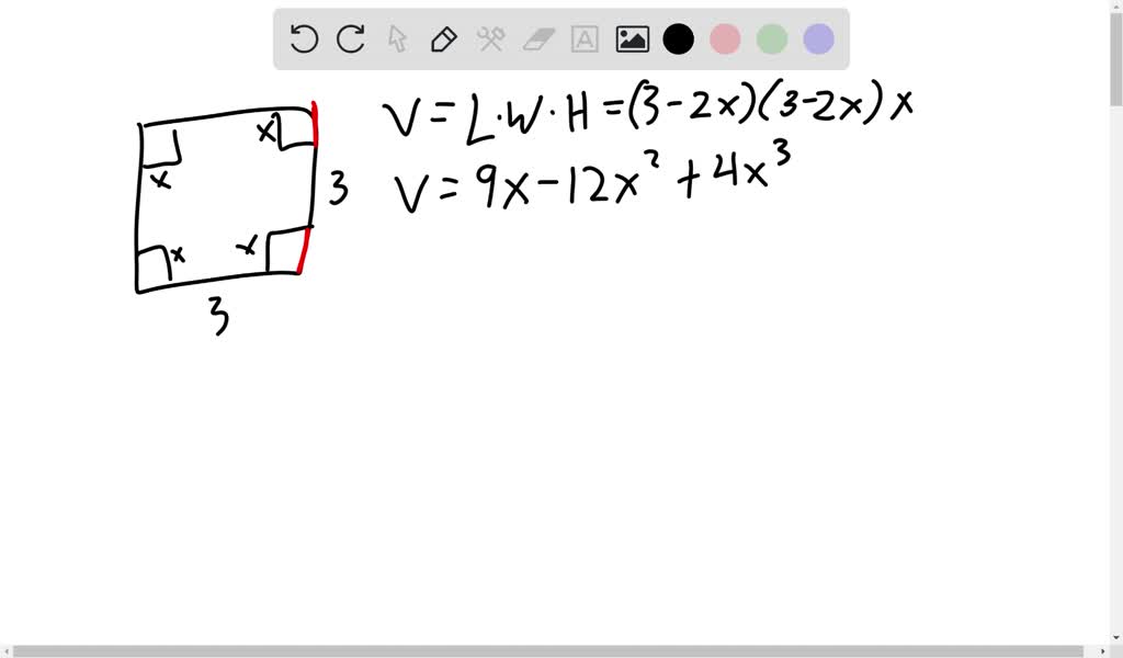 SOLVED:box with an open top is to be constructed from square piece of ...