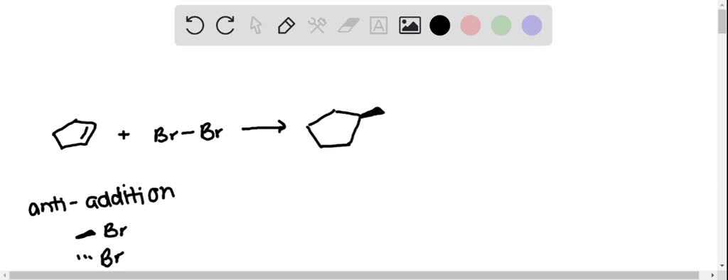 SOLVED: Bromination of cyclopentene will form what product? trans-1,2-dibromocyclopentane B ...