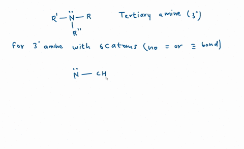 draw the skeletal line structure of a primary amine with 4 carbon atoms ...