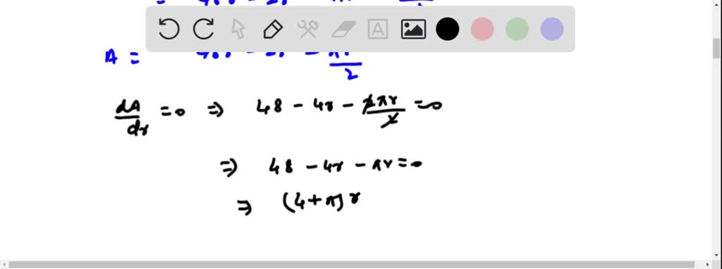 SOLVED: Norman window A Norman window has the shape of a rectangle surmounted by a semicircle ...