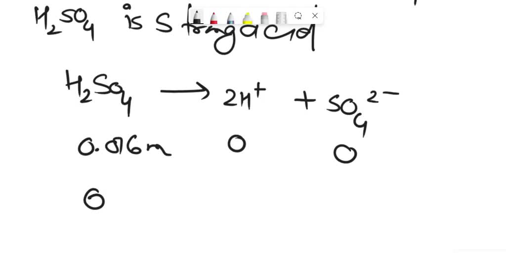 If the pH of a solution of NaOH is 12, the pH of an H2SO4 solution of the same molarity is.