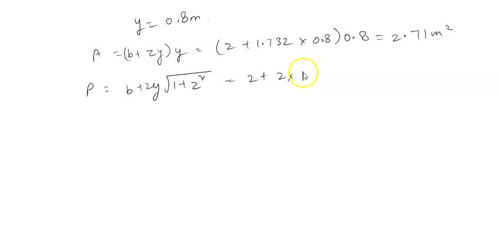 SOLVED: Based on Hydraulics The trapezoidal channel made of brickwork n ...
