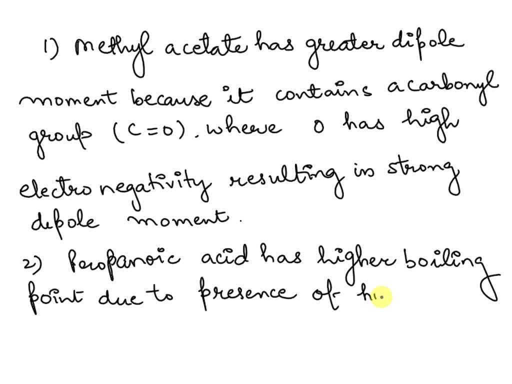 SOLVED: Assuming the difference in relative boiling points of methyl ...