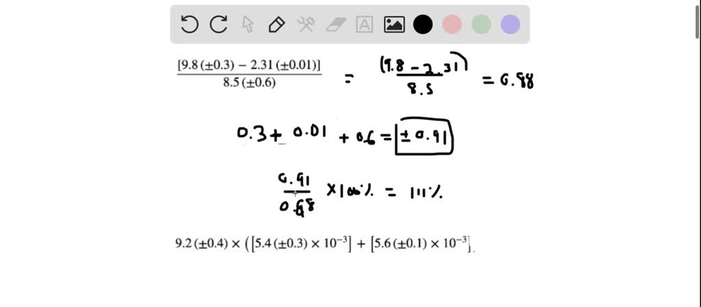 SOLVED: Perform the calculations and determine the absolute and percent ... SOLVED: Perform the calculations and determine the absolute and percent ...