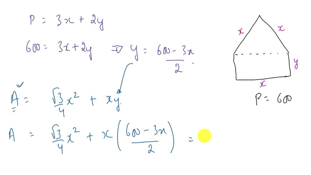 SOLVED: A window is to be constructed in the shape of an equilateral ...