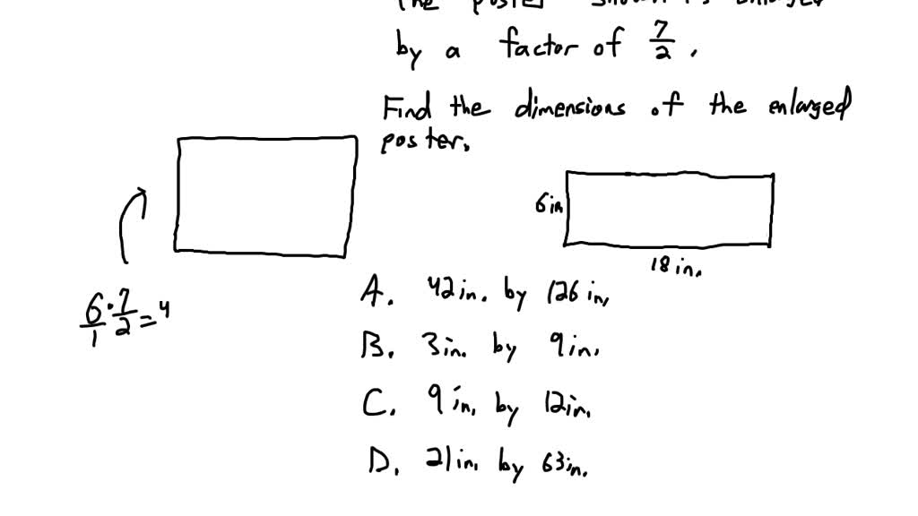 SOLVED: A poster is shown below: A rectangle is shown. The length of ...