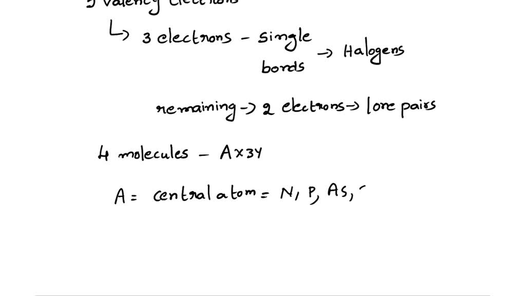 SOLVED: The molecules NCl3, SbBr3, AsI3, and PF3 all have similar ...