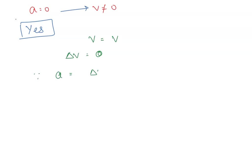 Solved Can An Object Have Zero Acceleration And Nonzero Velocity At