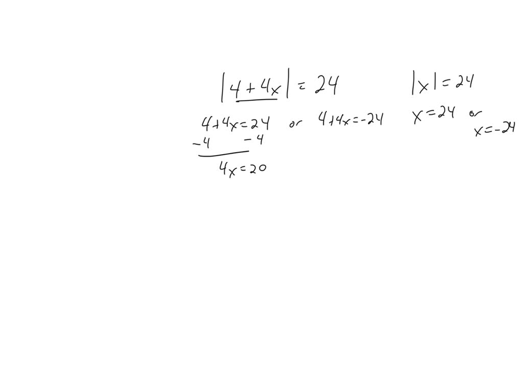 SOLVED: Resuelva cada ecuación con valor absoluto en una variable ...