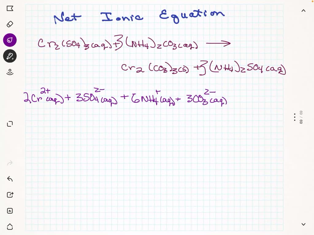 SOLVED: Write the balanced net ionic equation for the reaction that occurs in the following case ...