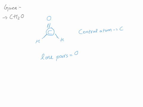 Consider the thioformaldehyde molecule what is the central...