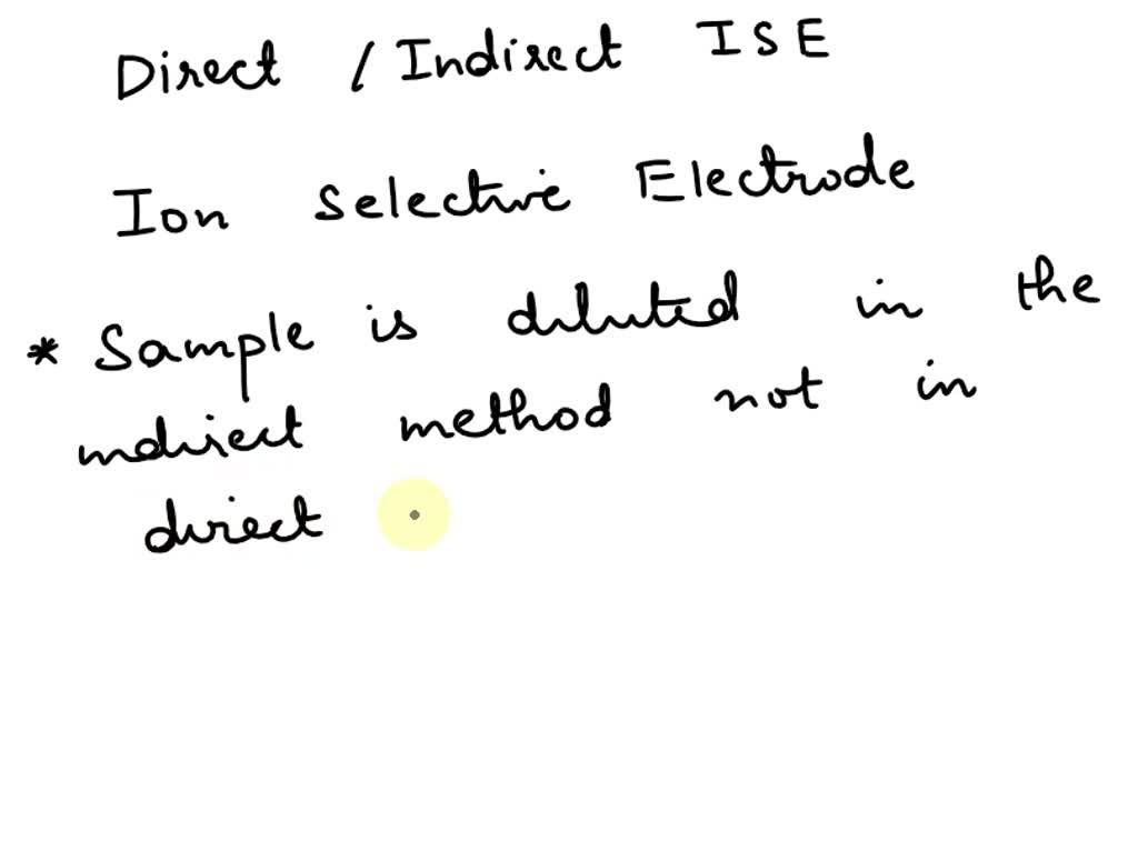 SOLVED: The main difference between a direct and indirect ISE is a ...