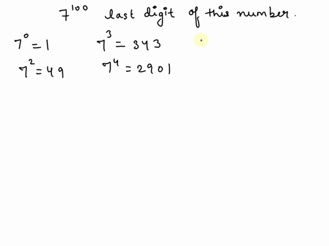 SOLVED:Find the last digit of 7^7^7.