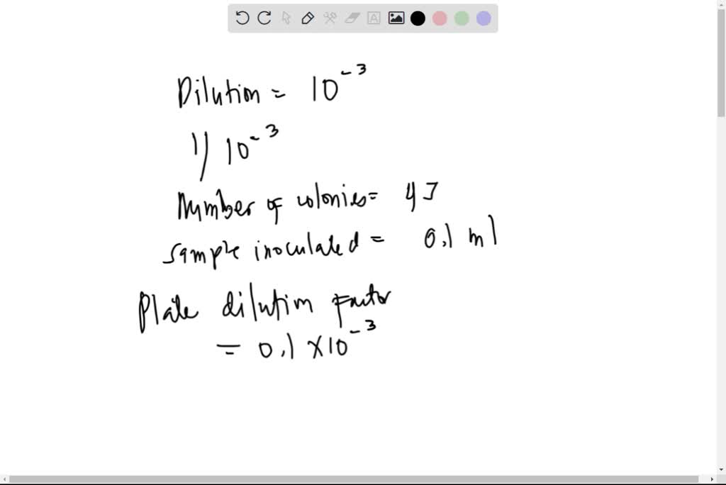 SOLVED: To assess the number of viable cells in a log-phase culture the plate count method was ...