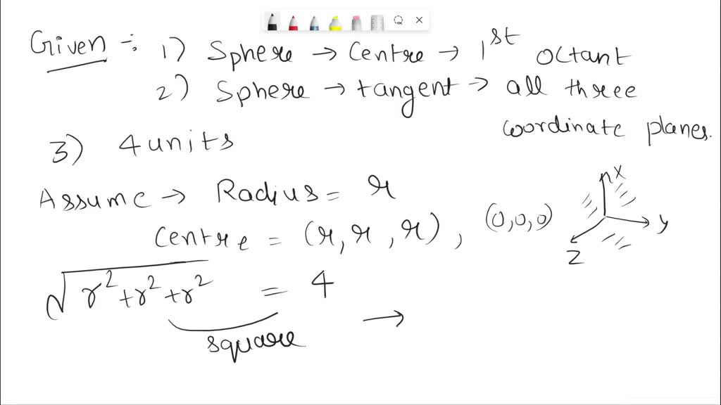 SOLVED: Find parametrization for the portion of the sphere " + V3/2 aud ...