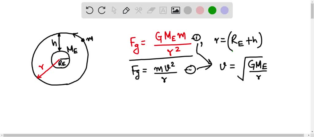 SOLVED: Write down the equation for circular (orbital) velocity and ...