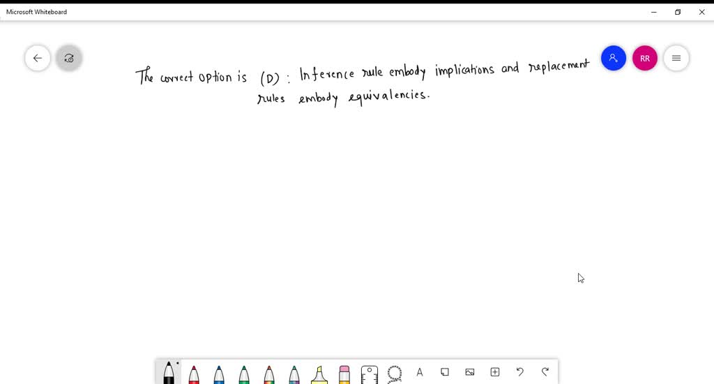 SOLVED: The following symbolic statement represents what rule of ...