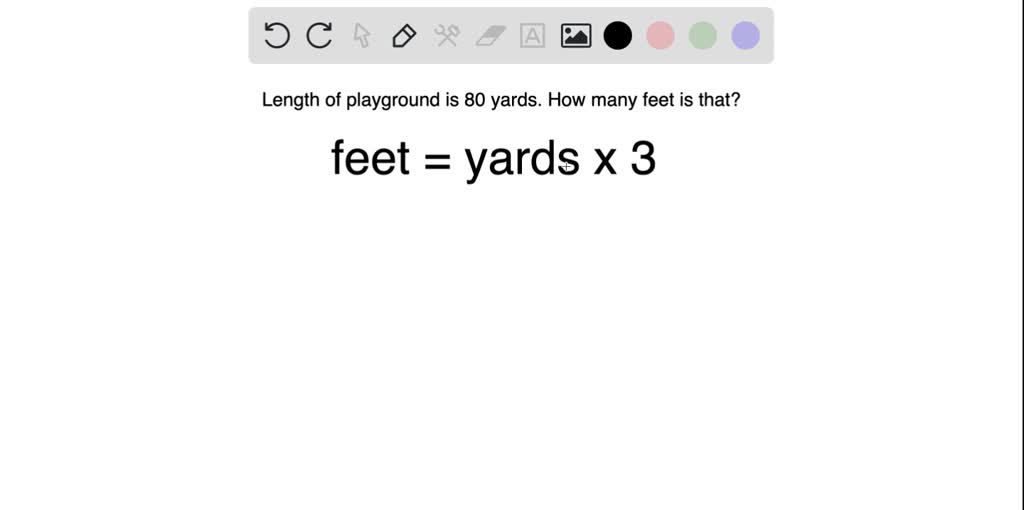 SOLVED: 'the lenght of a playground is 80 yards. what is its lenght in ...