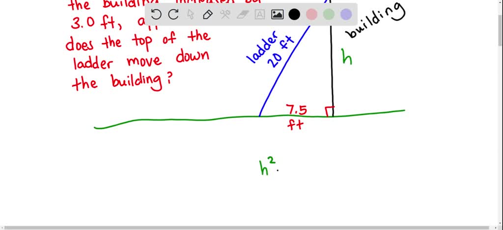 SOLVED: A ladder 20 feet long leans against the side of a building, and ...