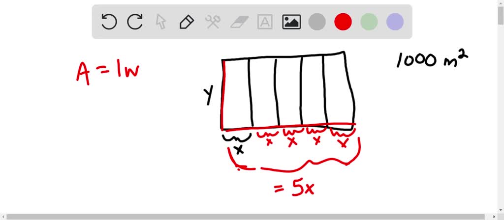 SOLVED: You are building five 'identical pens adjacent to each other with a total area of 1000 m ...