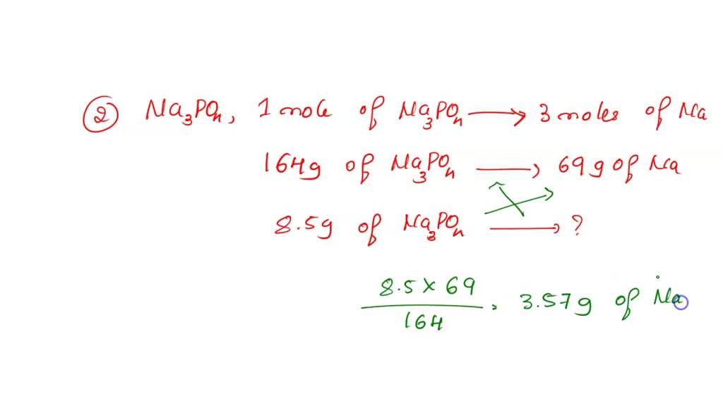 SOLVED: Calculate the mass (in grams) of sodium in 8.5g of each sodium ...