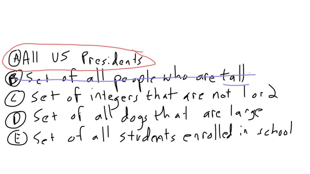 SOLVED: Which of these are examples of well-defined sets? Select all ...