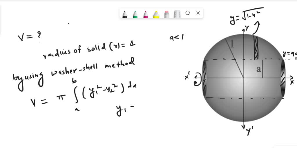 SOLVED: The ball of radius is obtained by rotating the curve y = V1 ...
