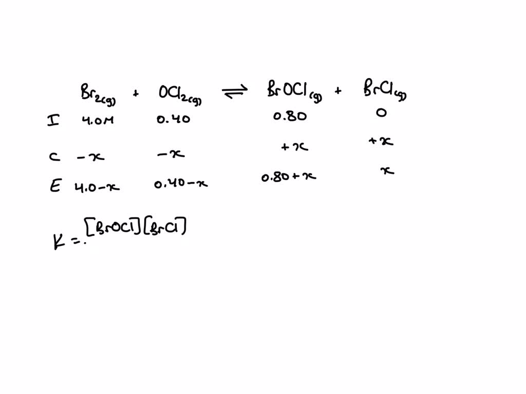SOLVED: Suppose a 500 . mL flask is filled with 2.0 mol of Br2, 0.20 ...