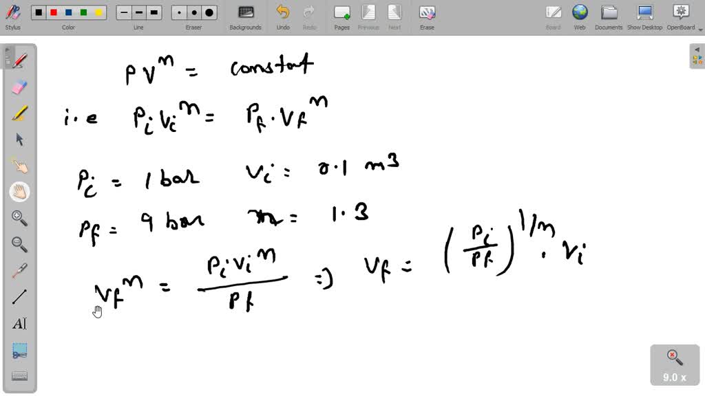 SOLVED: A gas in a piston–cylinder assembly undergoes a process for which the relationship ...