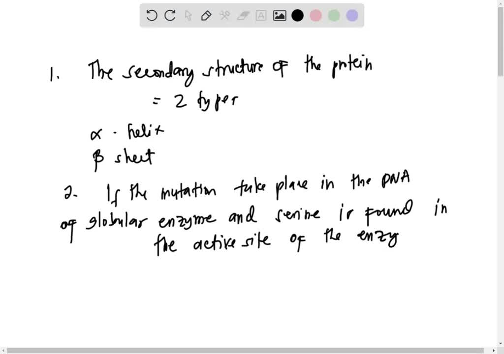 The secondary structure of a protein consists of a single long beta ...