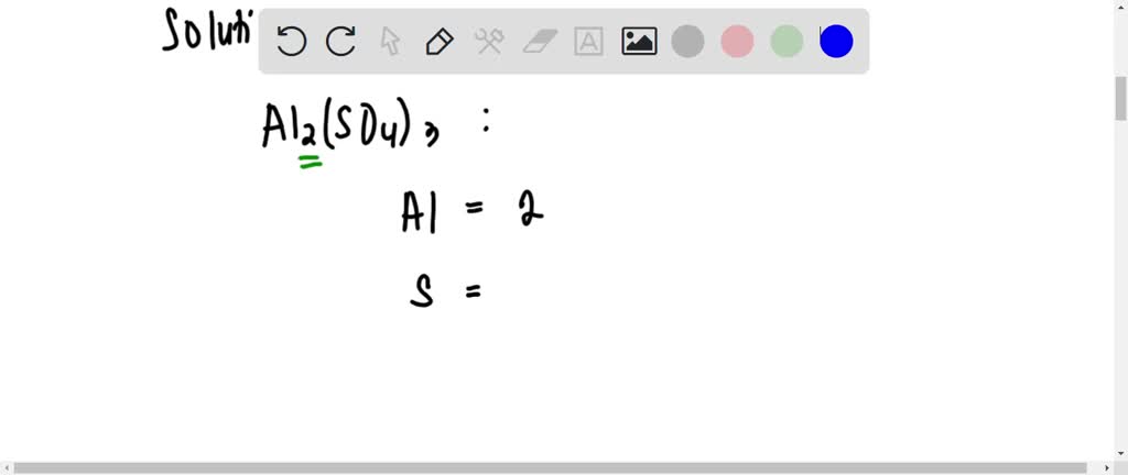 SOLVED: Calculate the number of moles of aluminum, sulfur, and oxygen atoms in 9.00 moles of ...