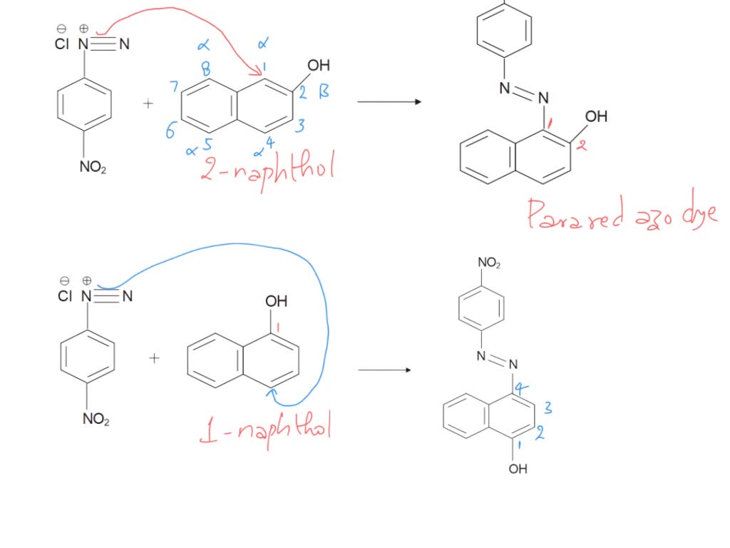 SOLVED: 1. Draw the main product if 1-naphthol was used in this experiment(para red azo dye ...