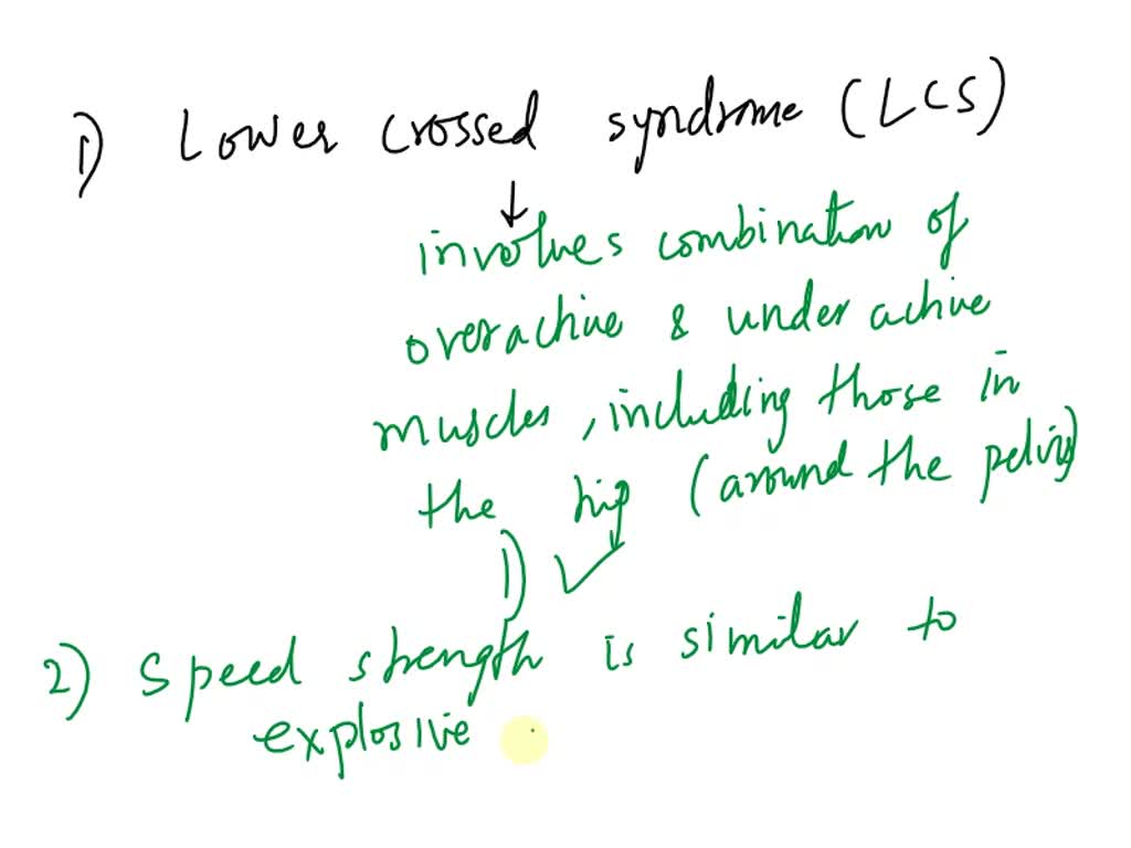 29. Lower crossed syndrome (LCS) involves a combination of overactive ...
