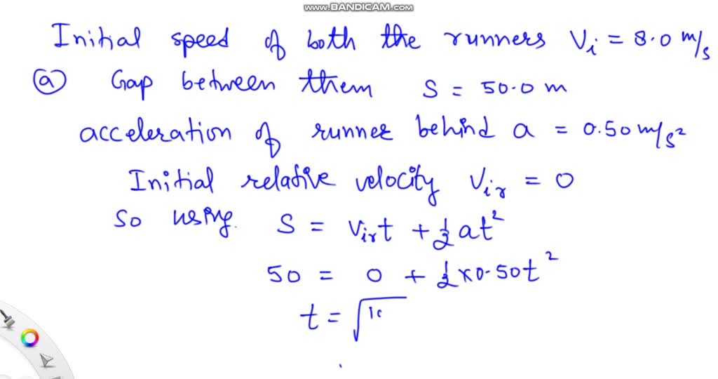 SOLVED: 'Two runners start at the same point on gtraight track The irst ...