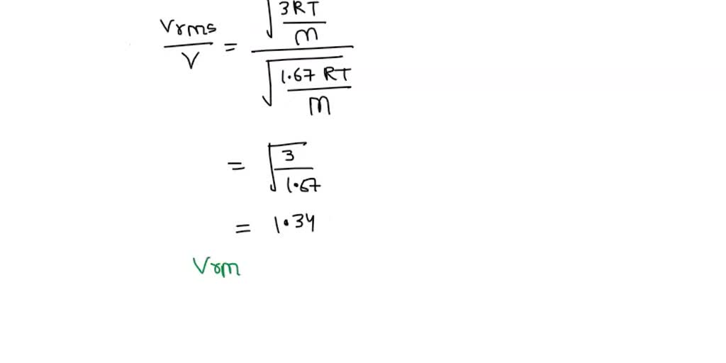 SOLVED: The speed of sound for an ideal gas is given by v=√(γ R T / M ...