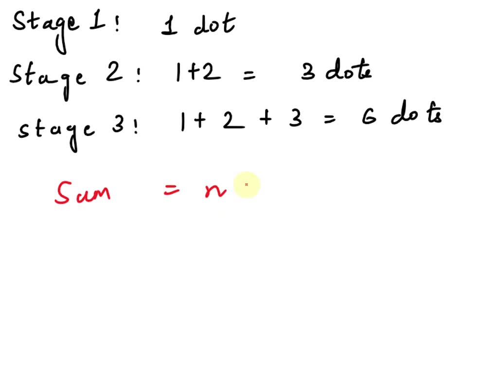 SOLVED: Here are the first three stages of a sequence of dots. If we ...