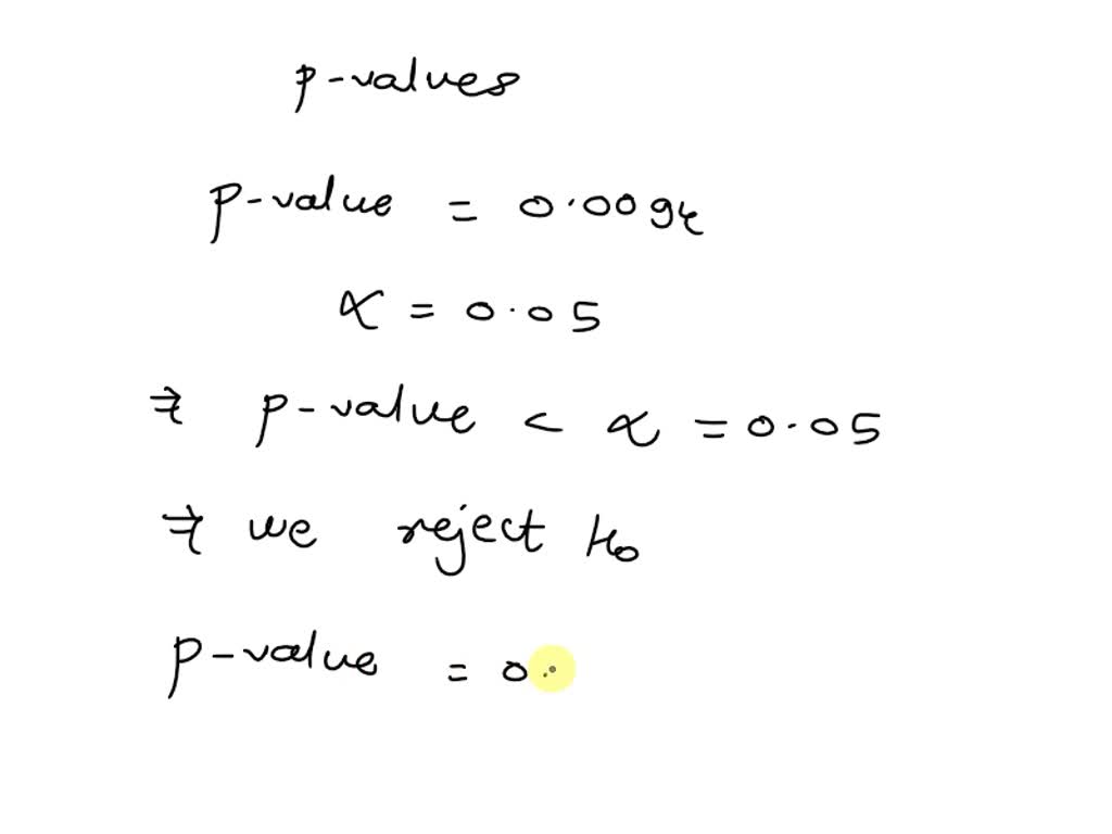 SOLVED: P-value = 0.0000