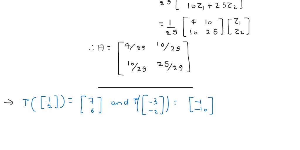 SOLVED: 1. Find the matrix of the orthogonal projection onto the line ...