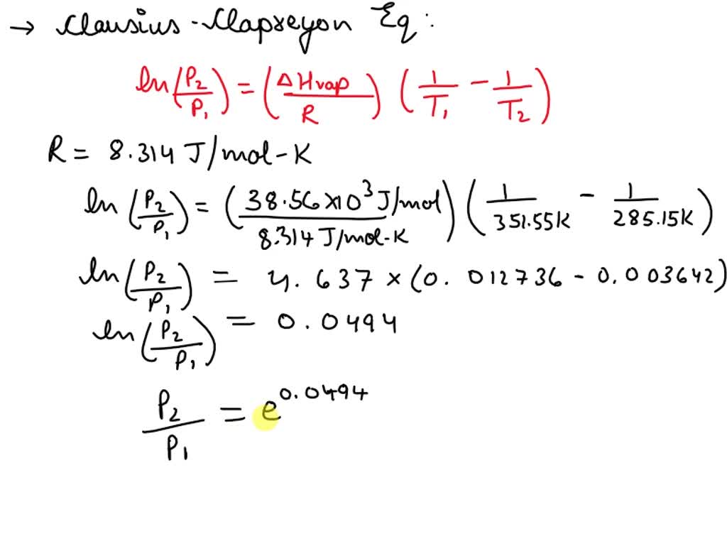 SOLVED: Ethanol has a heat of vaporization of 38.56 kJ/mol and a normal ...