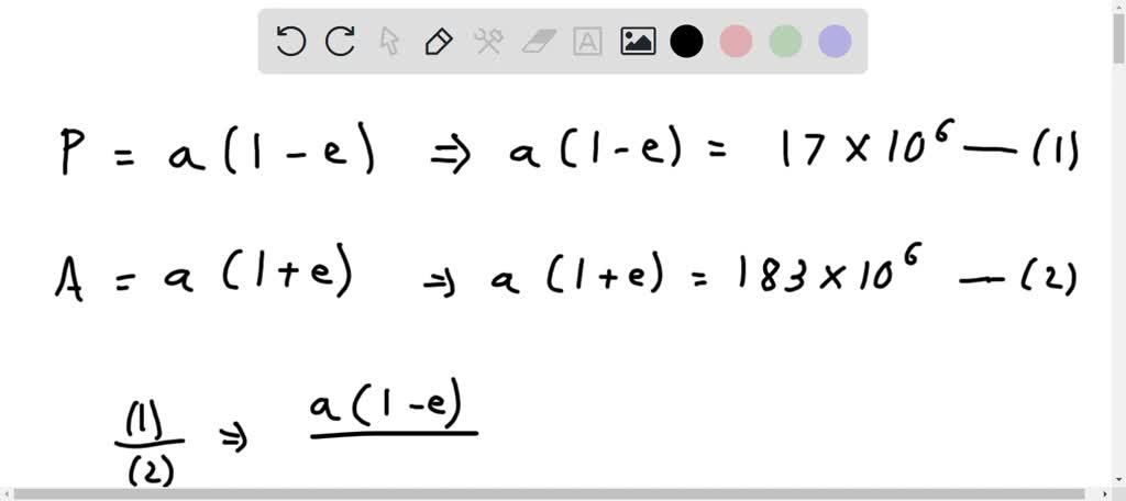 SOLVED: The perihelion and aphelion for the orbit of the asteroid ...