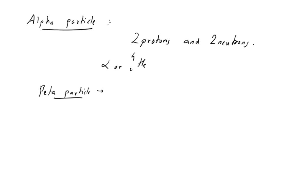 Solved What Is An Alpha Particle And How Is It Represented Answer
