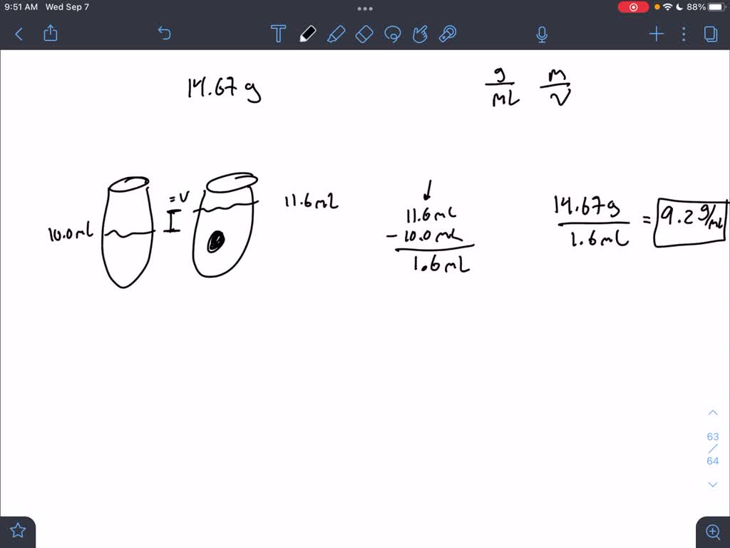 SOLVED: A student was asked to determine the density of an object in lab The sample was first ...