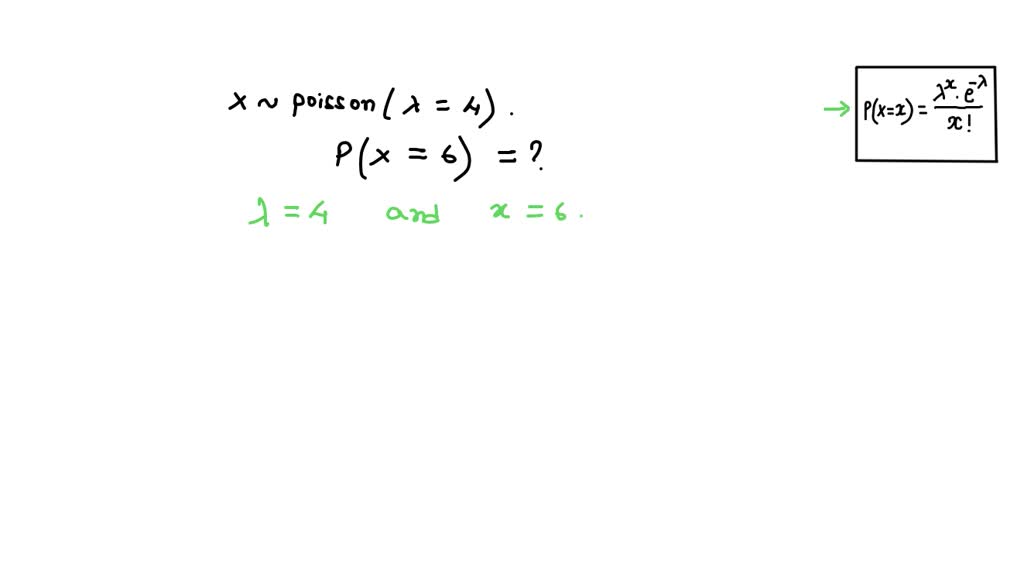 SOLVED: Consider a Poisson probability distribution with λ = 6 ... SOLVED: Consider a Poisson probability distribution with λ = 6 ...