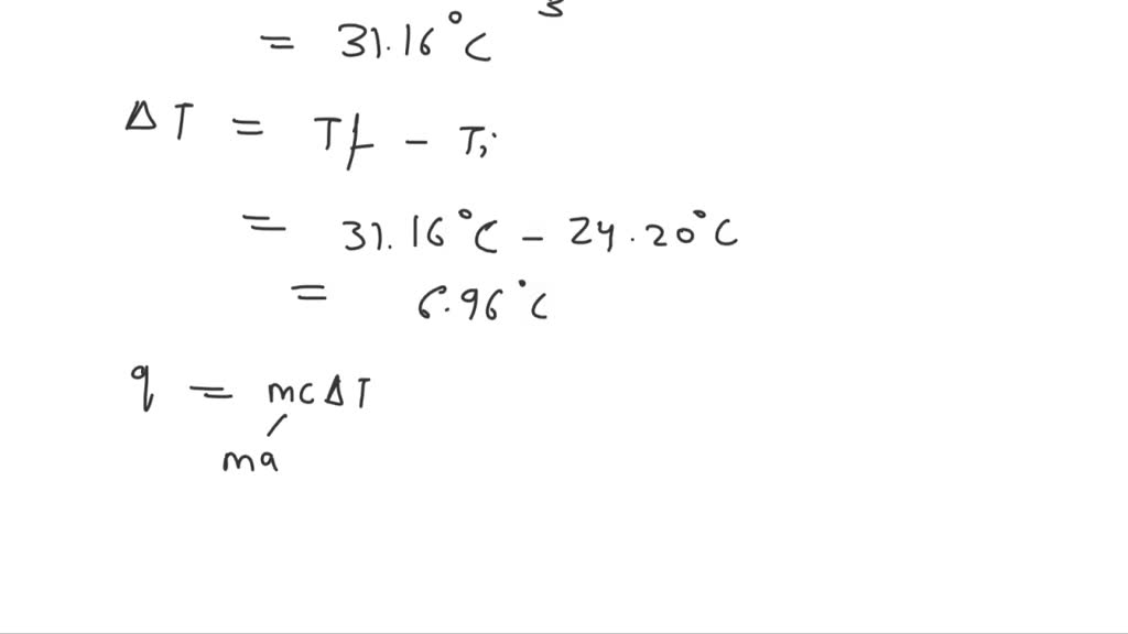 SOLVED: Table shows the temperature-time data that were recorded for the reaction between 50.0 ...