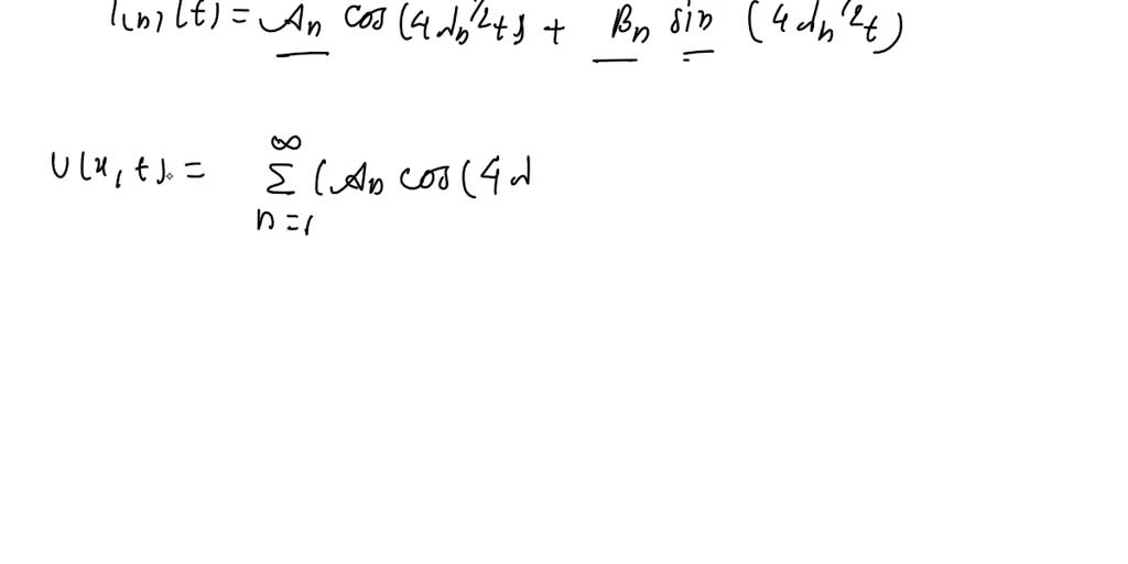 Solved Use Separation Of Variables To Solve The Wave Equation Utt